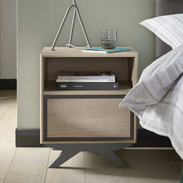 Latitude Run Dorado 1 Drawer Bedside Table | Wayfair.co.uk